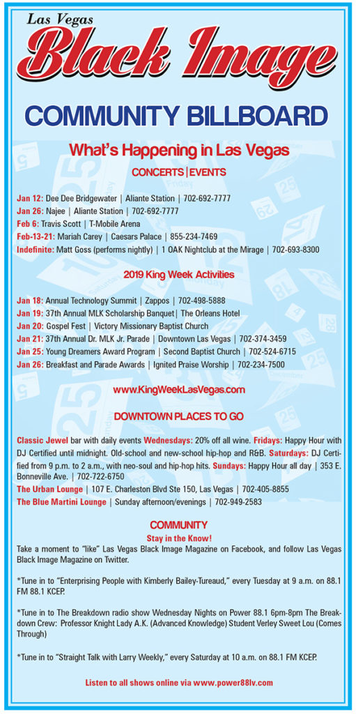 Black Image Community Billboard – January 2019 : Las Vegas Black Image ...
